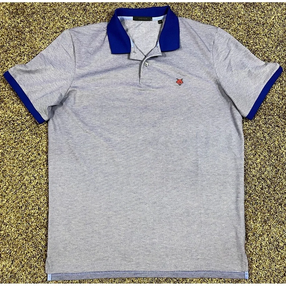 Greyson | Shirts | Greyson Blue Striped Performance Golf Polo Shirt ...